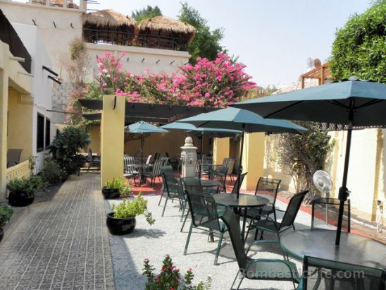 Outside courtyard at Coco Cafe in Adliya, Bahrain.